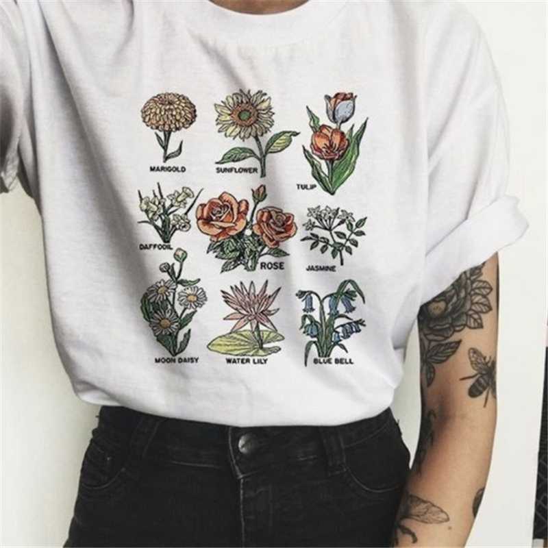 Floral Tropical Cactus Prints Flower Chart Tee Shirts – sunifty