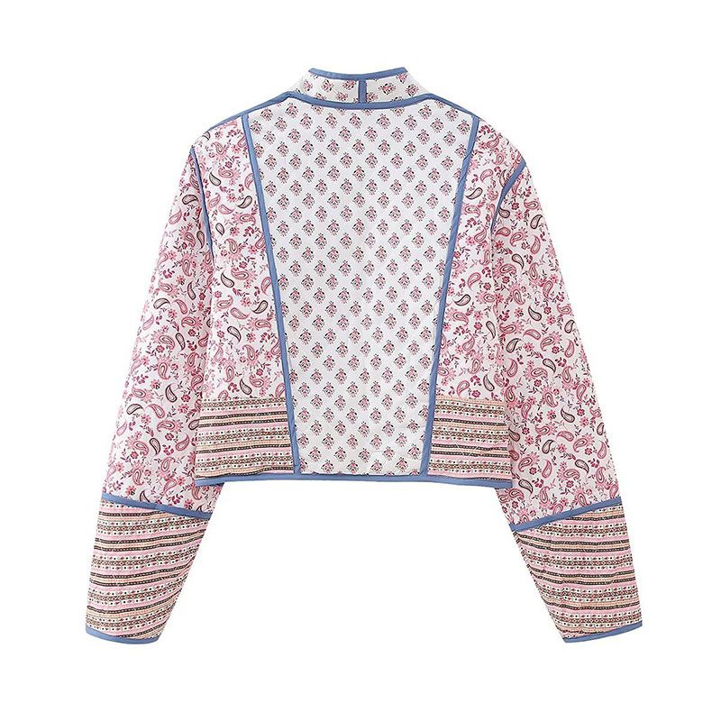 Reversible Patchwork Floral Print Quilted Jacket Padded – sunifty