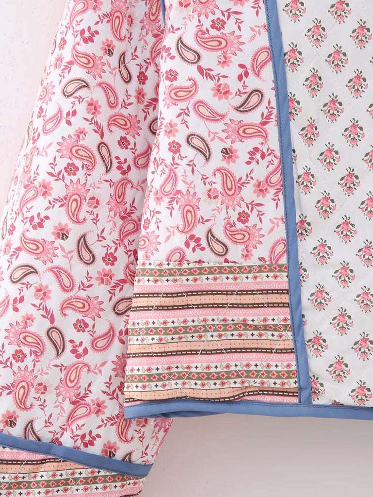 Reversible Patchwork Floral Print Quilted Jacket Padded – sunifty