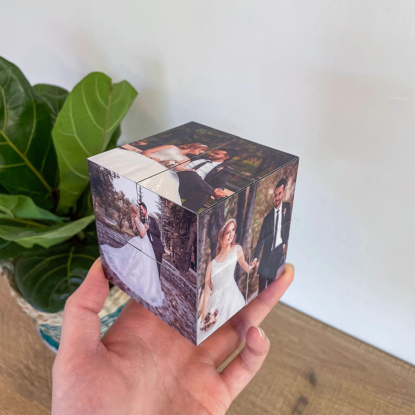 Personalized Foldable 3d Rotating Photo Cubes Puzzle For Pictures