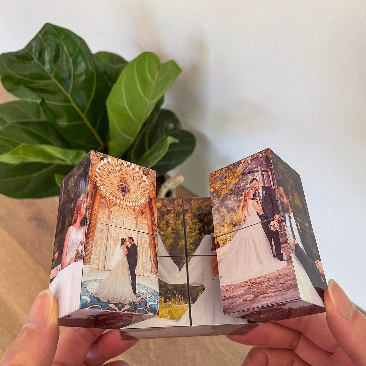 Personalized Foldable 3d Rotating Photo Cubes Puzzle For Pictures
