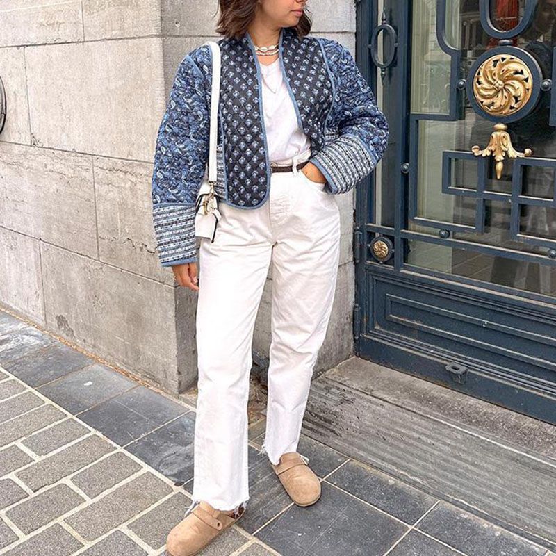 Reversible Patchwork Floral Print Quilted Jacket Padded – sunifty