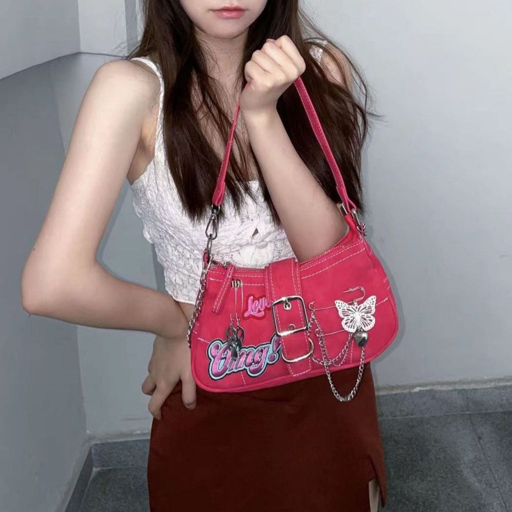 y2k Juicy Couture Purse Hobo Shoulder Bag japanese y2k mini crossbody ...