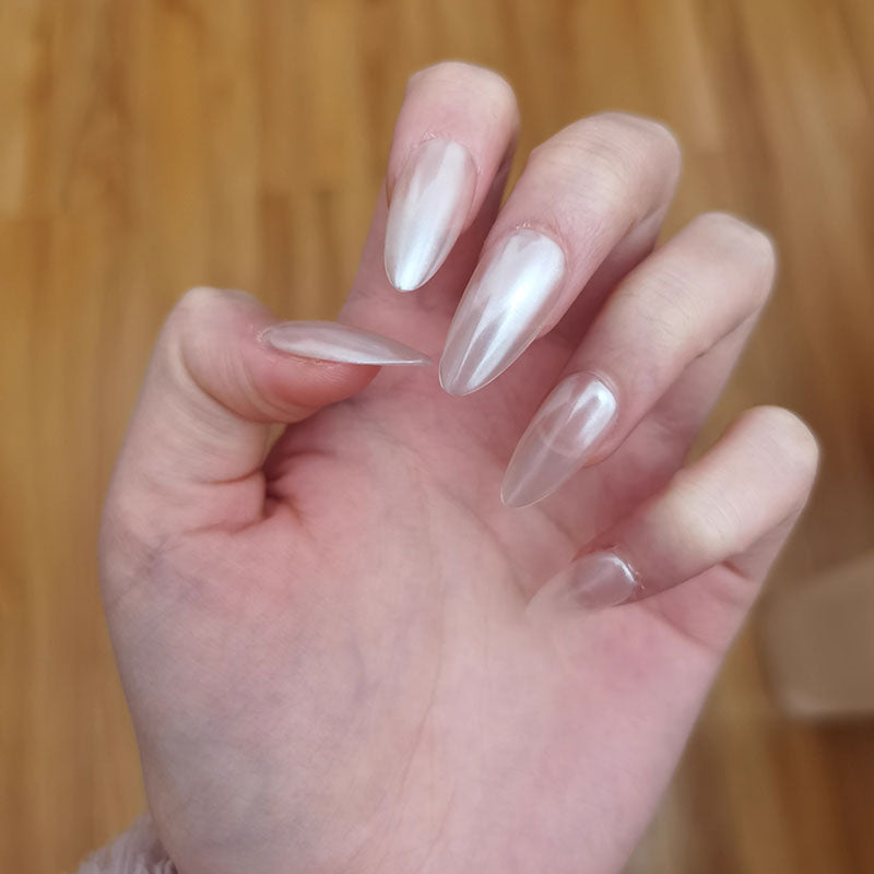 Aesthetic Milky Nude Jelly Gel Acrylic Nail – sunifty