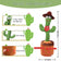 Funny Electric Speaking Cactus Dancing Toys Record Repeat Soft Talking