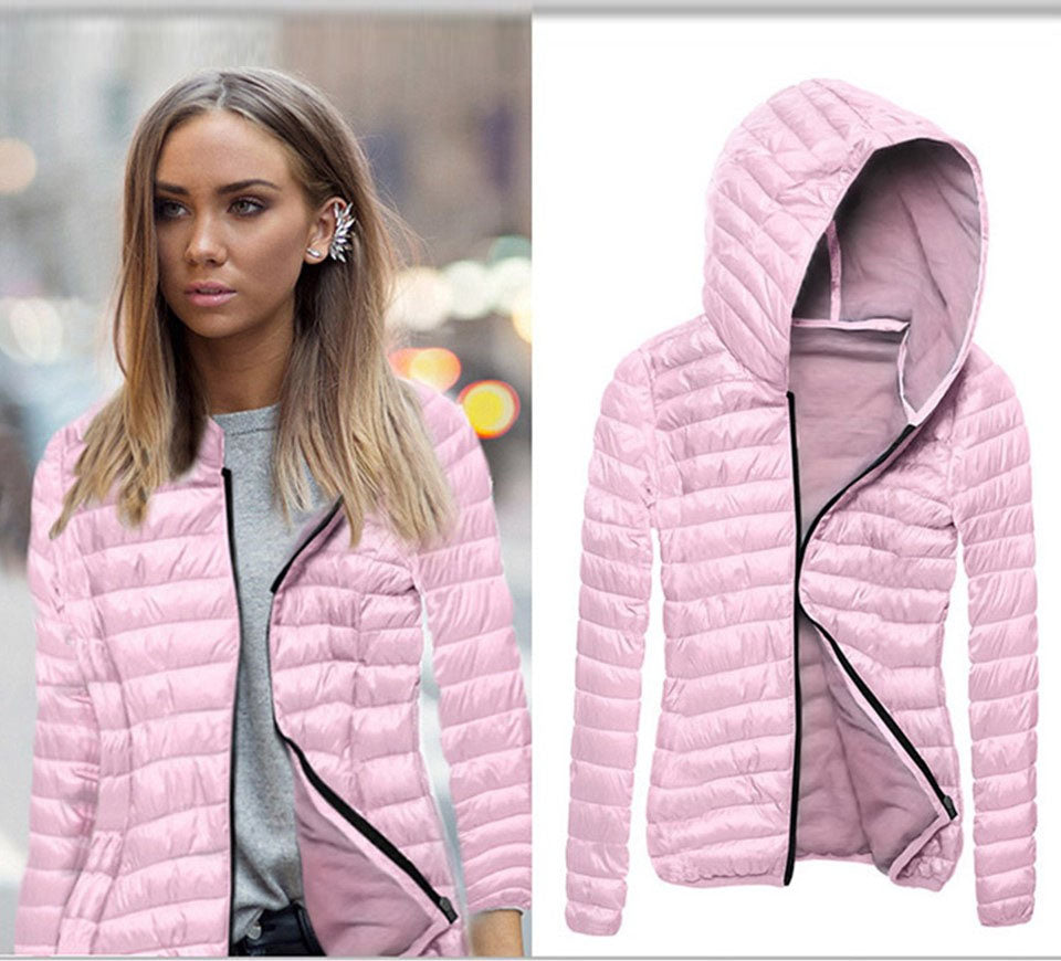 Slimming Lightweight Packable Cotton Padded Hooded Puffer Jacket – sunifty