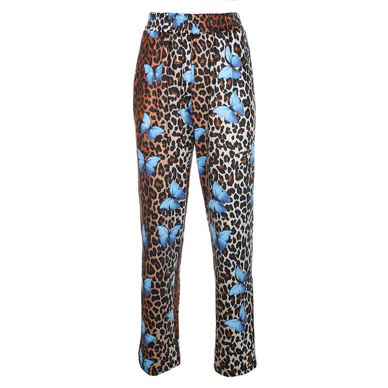 Casual Cow Print Straight Leg Trouser High Waisted Pants – sunifty