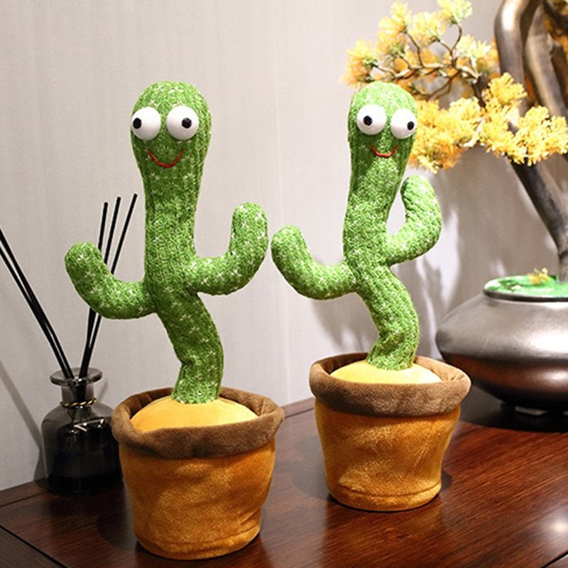 Funny Electric Speaking Cactus Dancing Toys Record Repeat Soft Talking ...