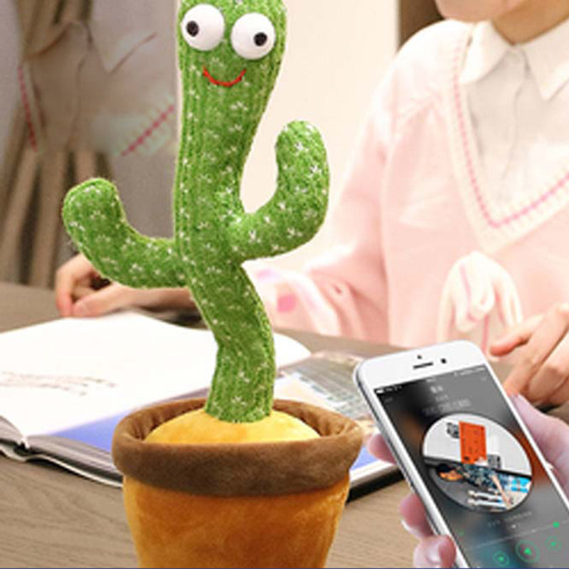 Funny Electric Speaking Cactus Dancing Toys Record Repeat Soft Talking ...