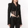 Slim Fit Tailored Blocked Mesh Lace Cropped Corset jacket