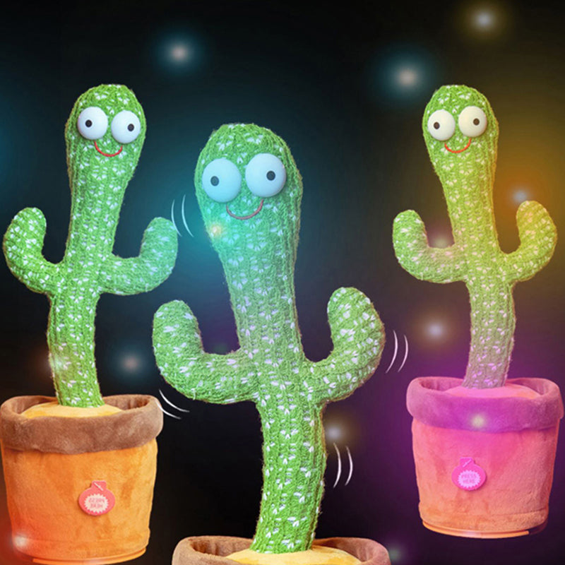 Funny Electric Speaking Cactus Dancing Toys Record Repeat Soft Talking ...